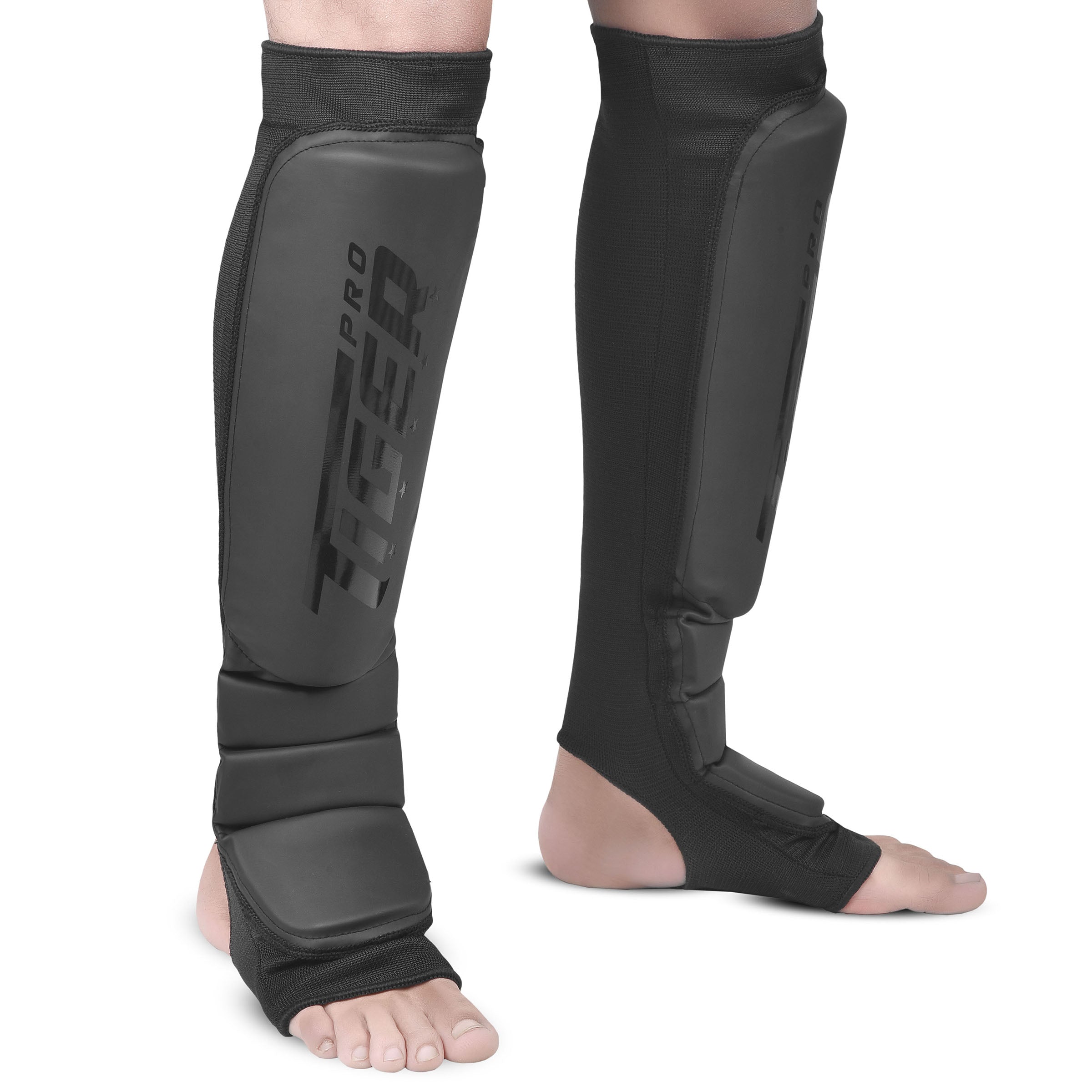 MMA Gel Padded Shin Instep Guards – Slip Up Sock Style – Tiger Pro Shop